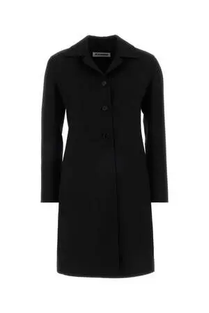 JIL SANDER Twill Coat - Black