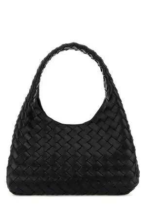 Bottega Veneta Leather Small Campana Shoulder Bag - Black