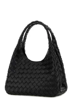 Bottega Veneta Leather Small Campana Shoulder Bag - Black