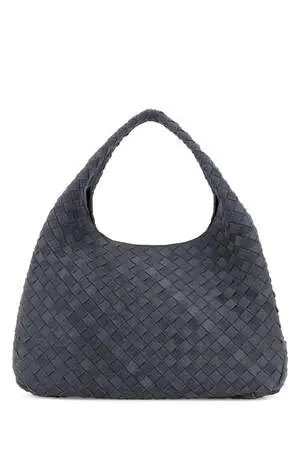 Bottega Veneta Air Force Suede Large Campana Shopping Bag - Blue