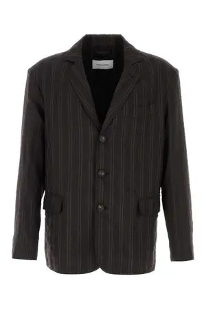 FERRAGAMO Embroidered Linen Blend Blazer