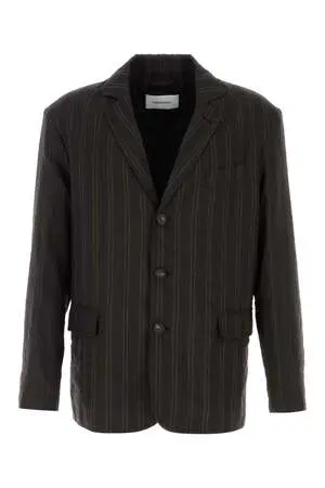 FERRAGAMO Embroidered Linen Blend Blazer - Multicolor