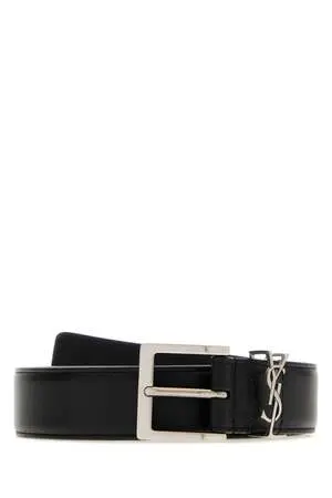 Saint Laurent Leather Belt - Black