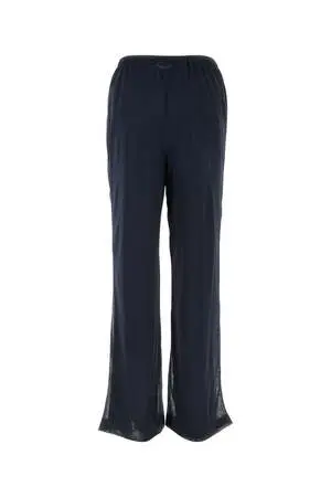 FERRAGAMO Navy Polyester Pant