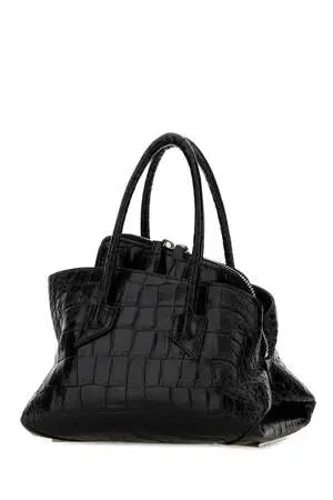 Attico Leather Mini La Passeggiata Handbag - Black