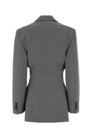 Attico Stretch Wool Blend Blazer - Multicolor