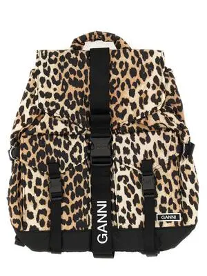 GANNI Recycled Fabric Backpack - Multicolor