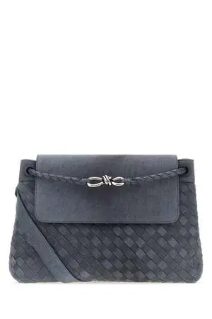 Bottega Veneta Air Force Suede Andiamo Messenger Shopping Bag - Blue