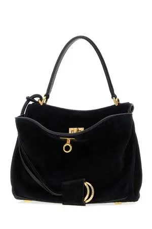 Balenciaga Suede Mini Rodeo Handbag - Black