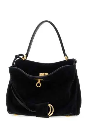 Balenciaga Suede Mini Rodeo Handbag - Black
