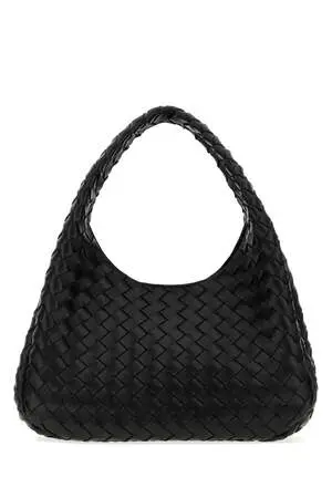 Bottega Veneta Leather Campana Shoulder Bag - Black
