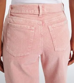 7 For All Mankind Lotta Cotton Corduroy Wide-leg Pants - Pink
