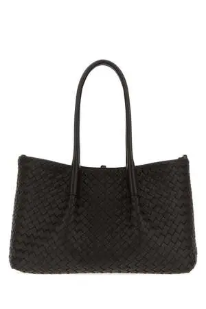 Bottega Veneta Dark Leather Pinacoteca Reversible Shopping Bag - Brown