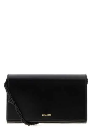 JIL SANDER Leather Tangle Wallet - Black