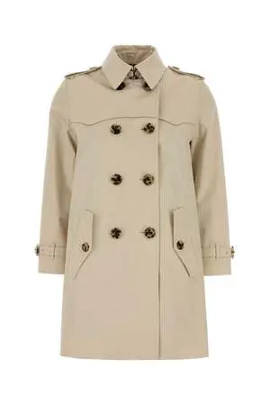 Burberry Gabardine Trench Coat - Brown