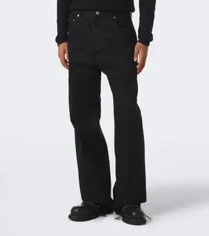 Rick Owens Geth Distressed Wide-leg Jeans