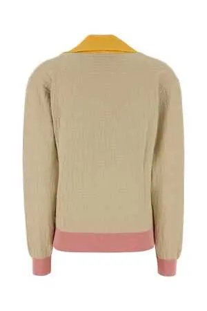 Fendi Cotton Blend Polo Shirt - Brown