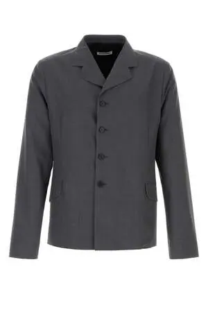 JIL SANDER Dark Grey Wool Blazer - Gray