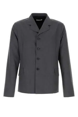 JIL SANDER Dark Grey Wool Blazer - Gray