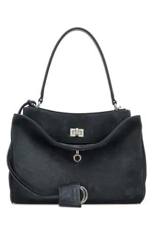 Balenciaga Graphite Suede Small Rodeo Handbag - Gray