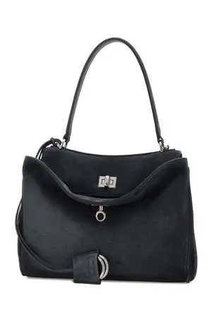 Balenciaga Graphite Suede Small Rodeo Handbag