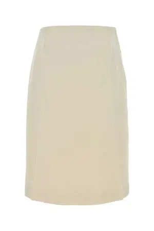 JIL SANDER Ivory Crepe Skirt - White