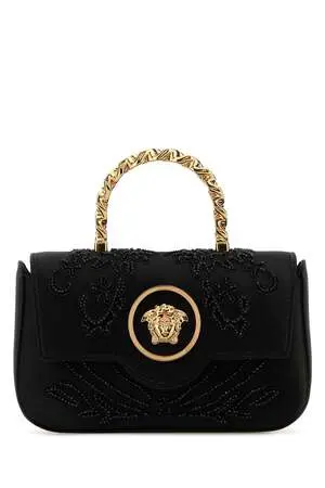 Versace Satin Handbag - Black