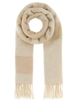 Loewe Embroidered Cashmere Scarf - Brown