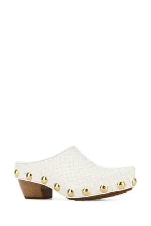 Bottega Veneta Leather Gondola Mules - White