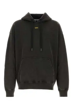 Off-White Slate Cotton Sweatshirt - Black
