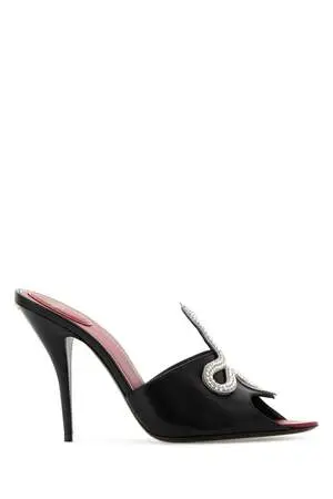 Valentino Garavani Leather High-heel Mules - Black