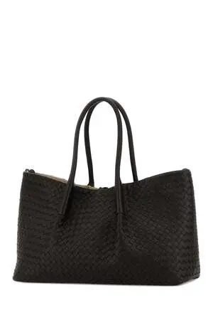 Bottega Veneta Leather Pinacoteca Shopping Bag - Black
