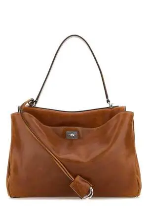 Balenciaga Caramel Leather Medium Rodeo Handbag - Brown