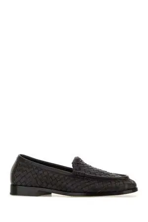 Bottega Veneta Dark Leather Silenzio Loafers - Brown