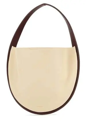 JIL SANDER Ivory Leather Pivot Shoulder Bag - White