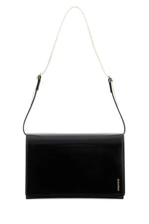 JIL SANDER Leather Small File Shoulder Bag - Black