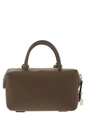 Max Mara Holdalls Small Natural Leather Satchel