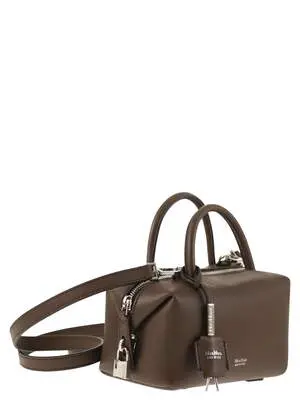 Max Mara Holdalls Small Natural Leather Satchel