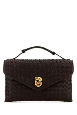 Bottega Veneta Dark Leather Knot Lock Handbag - Brown