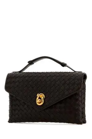 Bottega Veneta Leather Knot Lock Handbag - Brown