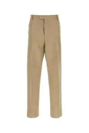 FERRAGAMO Cappuccino Cotton Blend Pant - Brown