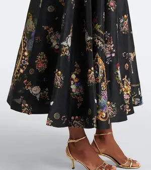 Camilla Floral Linen And Silk Maxi Dress