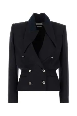Alexander McQueen Navy Wool Blazer - Blue