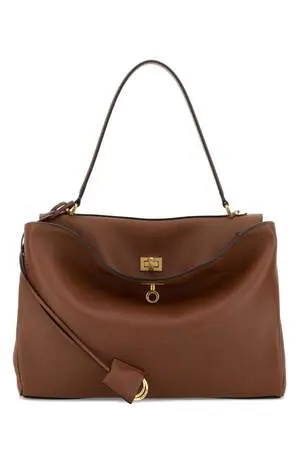Balenciaga Caramel Leather Medium Rodeo Handbag - Brown
