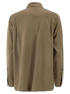 Max Mara Silk Canvas Shirt - Multicolor