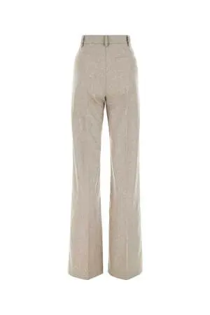 Andamane Melange Grey Stretch Wool Blend Pant