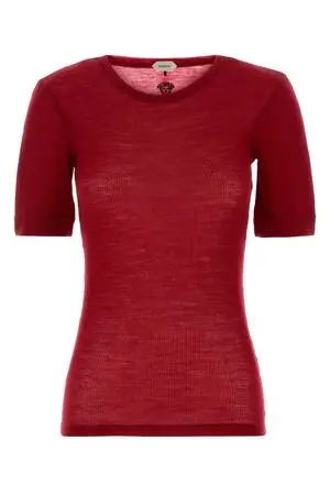 VERSACE Versace Women Red Wool T-Shirt