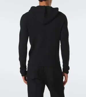 Rick Owens Knitted Cashmere-blend Hoodie