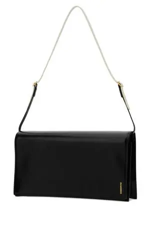 JIL SANDER Leather Shoulder Bag - Black