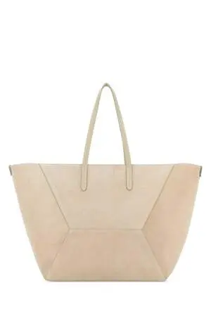 Brunello Cucinelli Sand Suede Shopping Bag - Brown